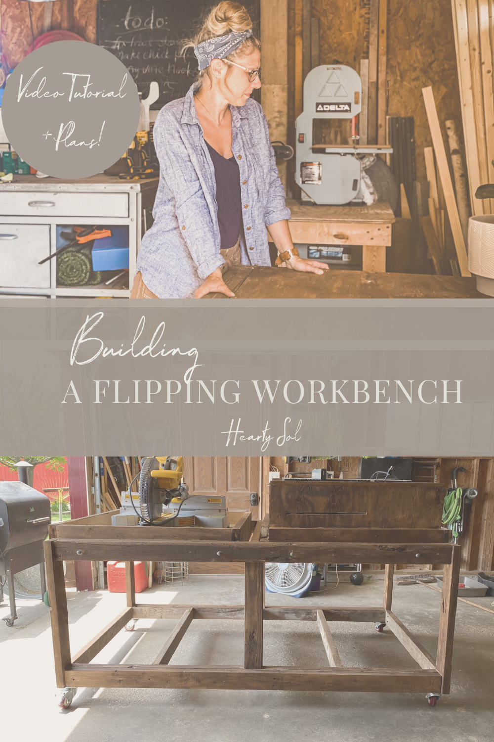 How to make a Flipping Workbench | Video Tutorial & Plans - Hearty Sol
