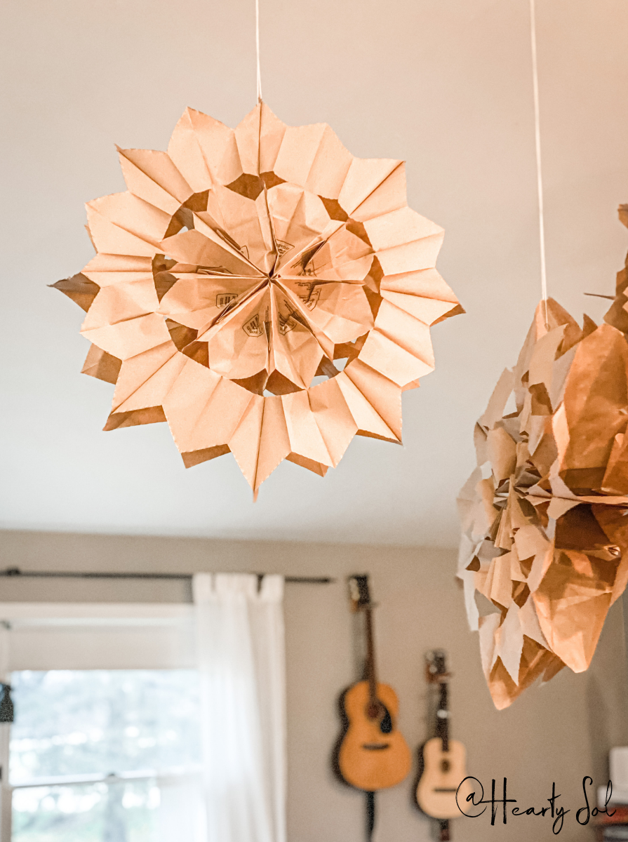How to Make Easy Paper Bag Stars - Hearty Sol