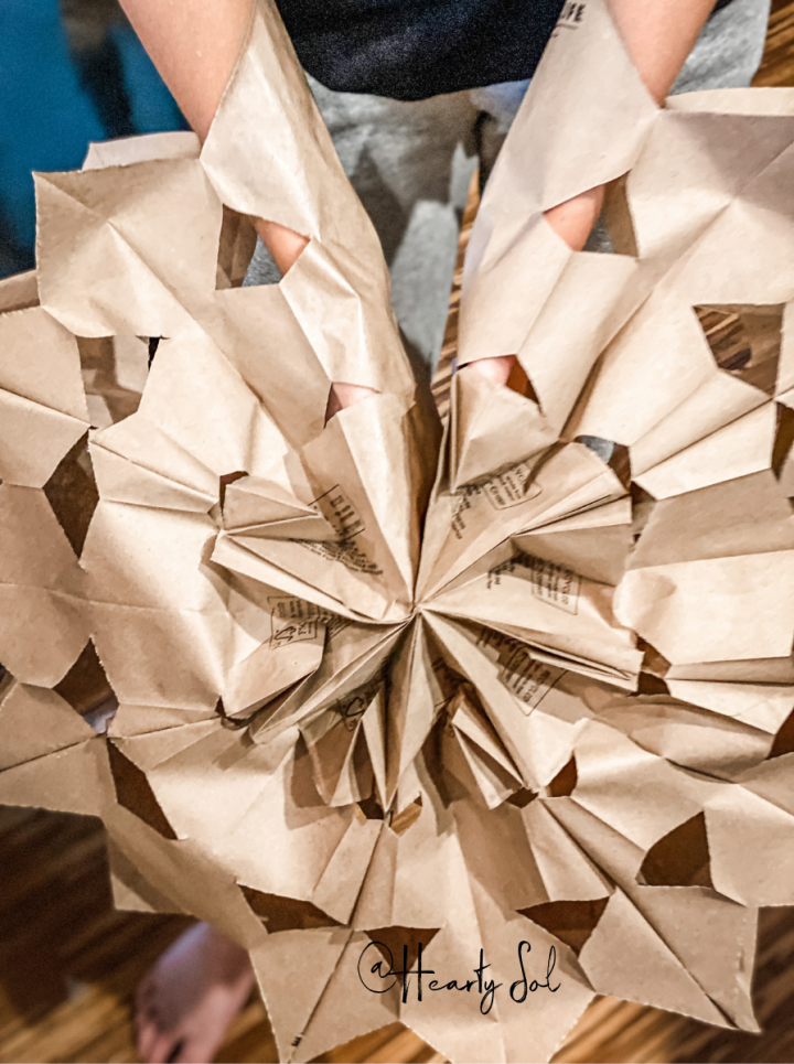 How to Make Easy Paper Bag Stars - Hearty Sol