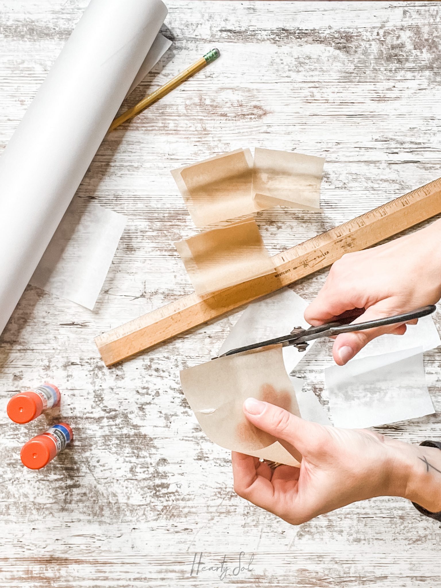 How to Make Paper Stars Using Parchment Paper - Hearty Sol