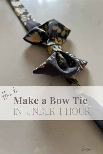 How to make an Easy Bow Tie | Quick Sewing Tutorial - Hearty Sol
