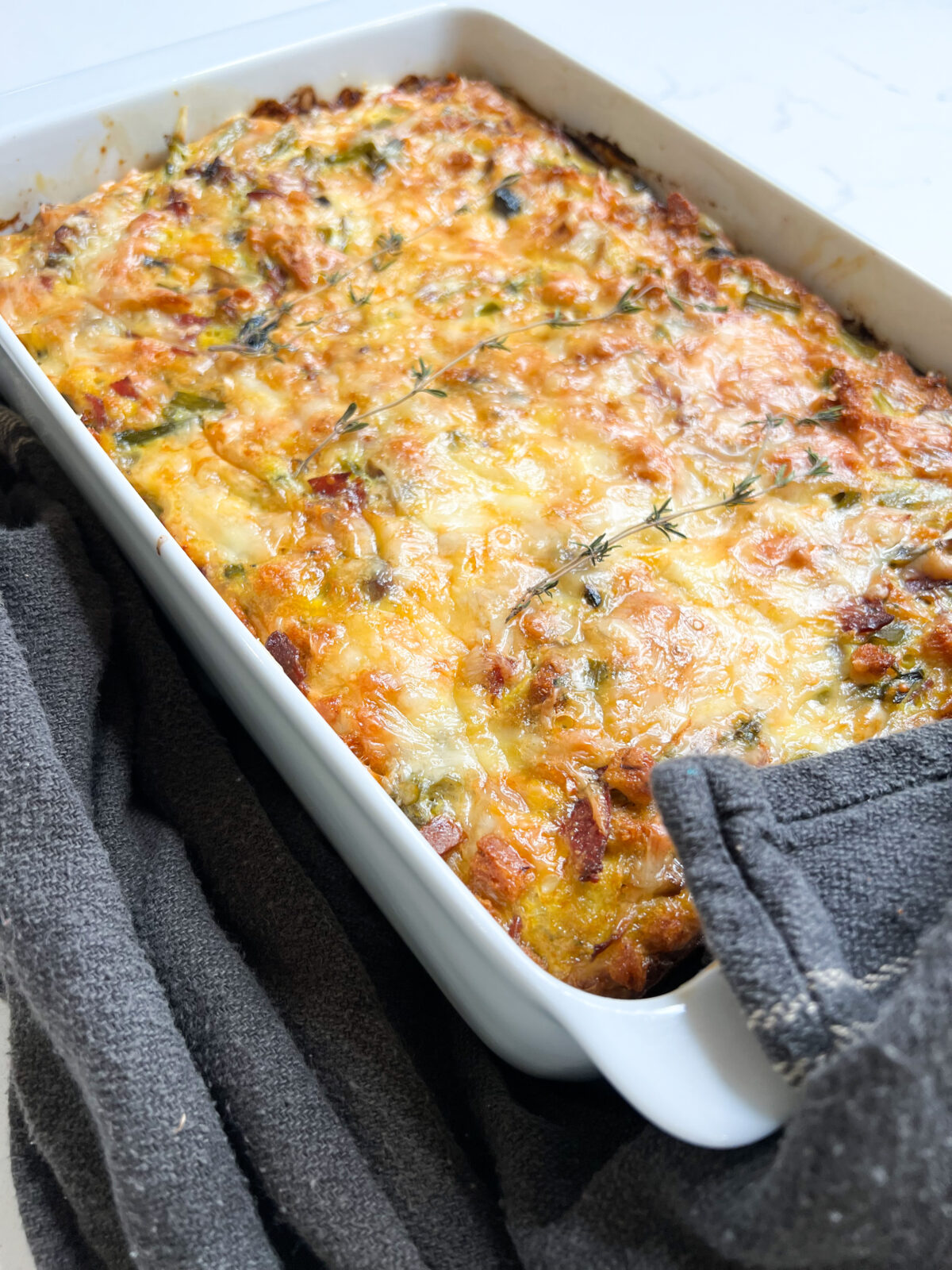 How to make Easy Bake Egg Strata - Hearty Sol