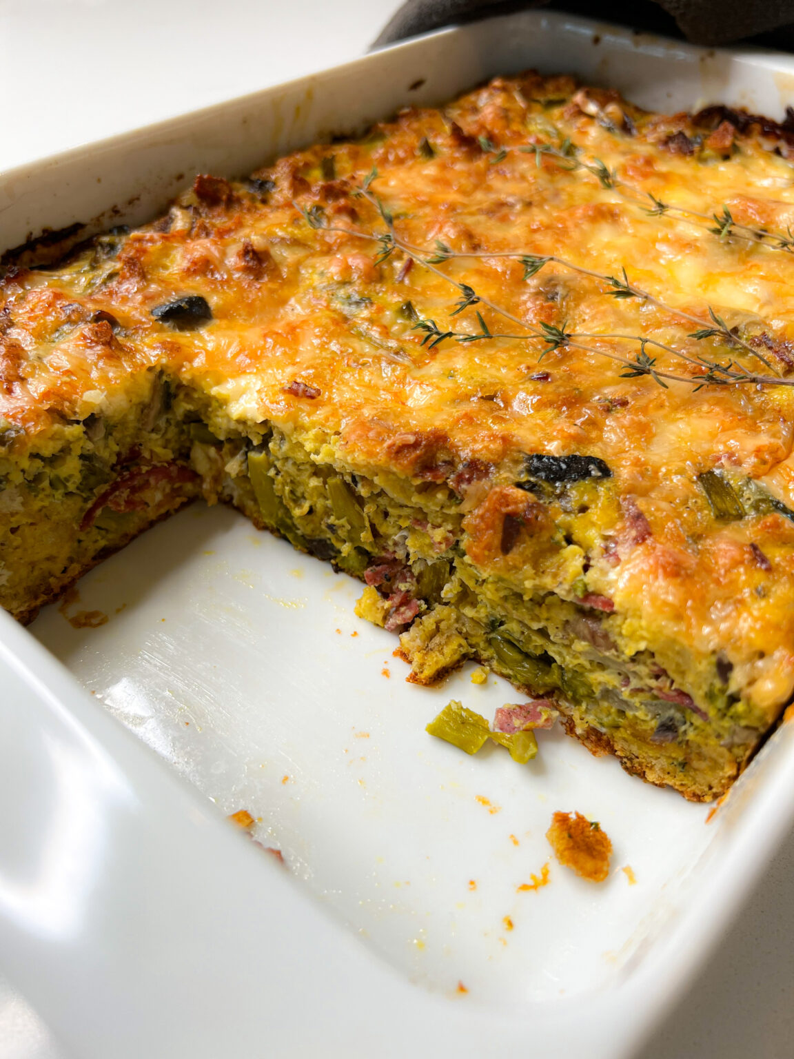 How to make Easy Bake Egg Strata - Hearty Sol
