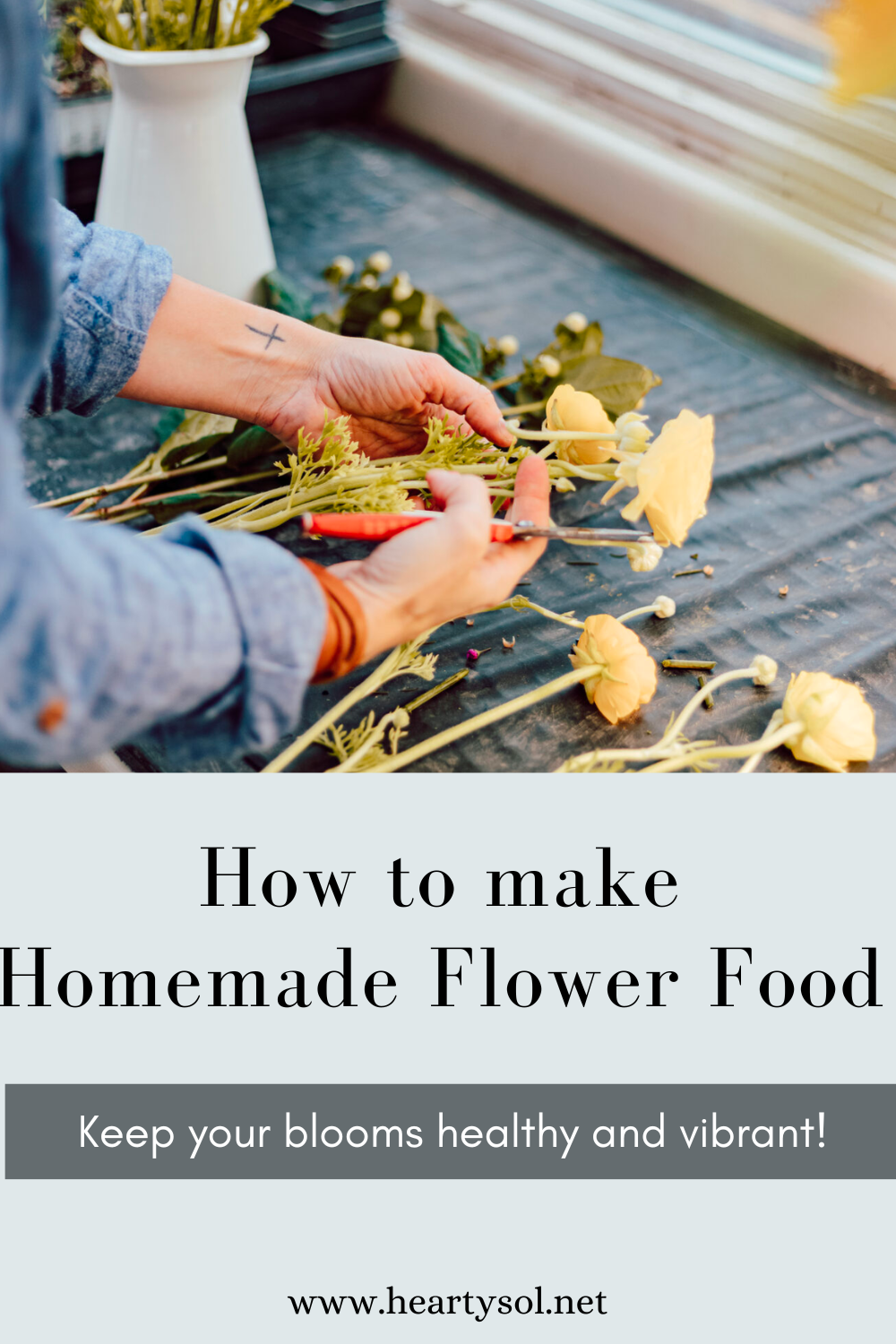 How to make Homemade Flower Food for lasting Fresh Flowers - Hearty Sol