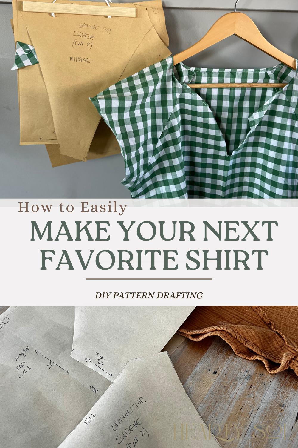 How to Draft a Pattern from Your Favorite Clothes - Hearty Sol