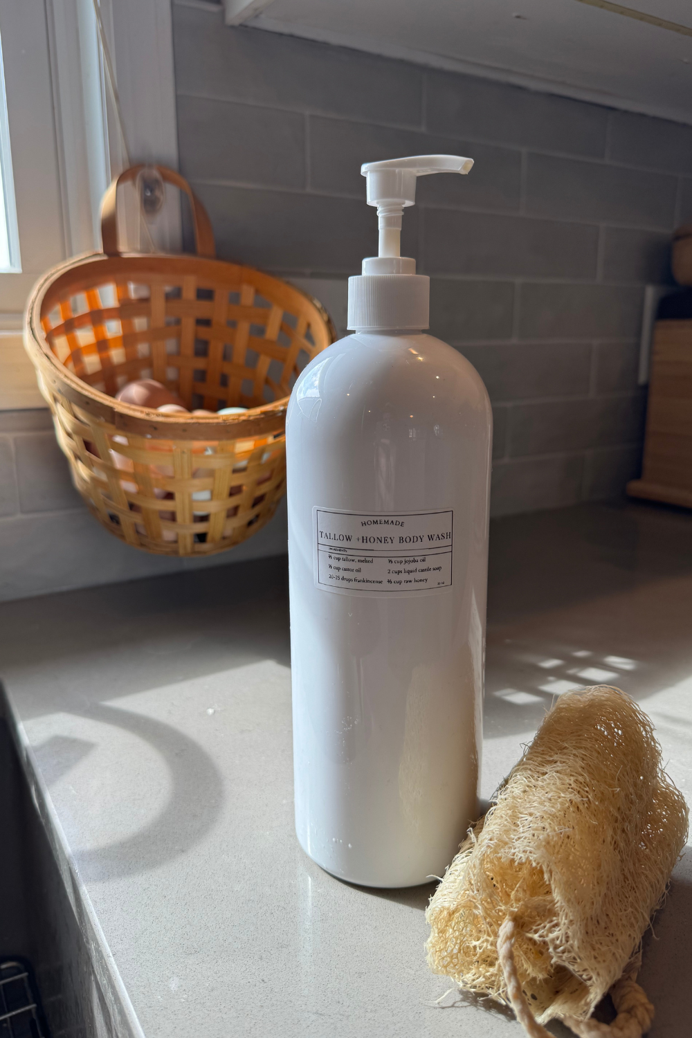 How to Make Tallow & Honey Body Wash - Hearty Sol